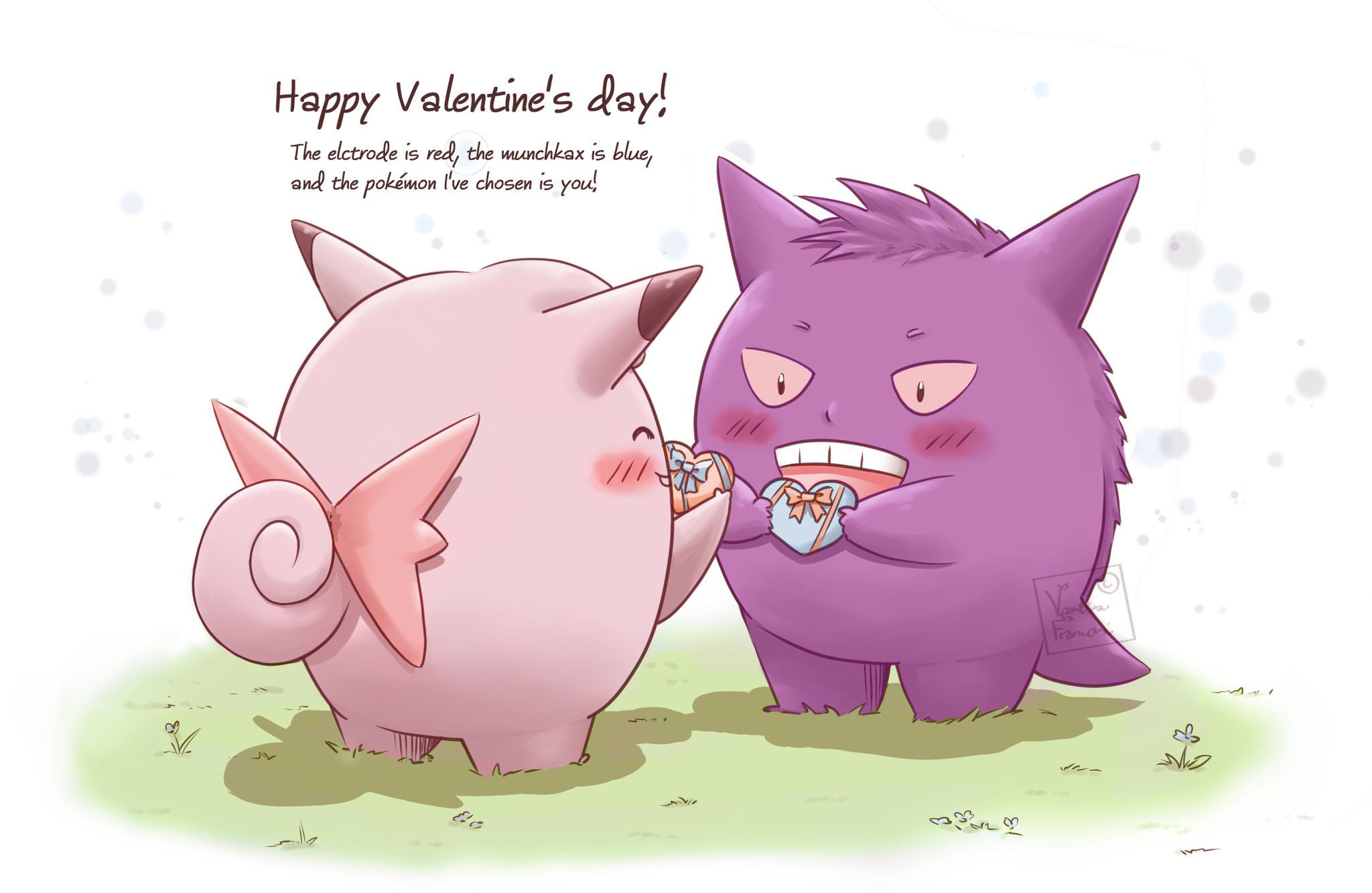 Gengar And Clefable Love