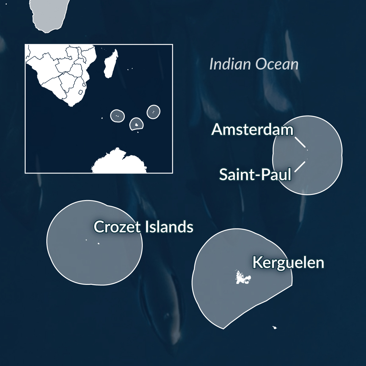 Crozet Islands Map