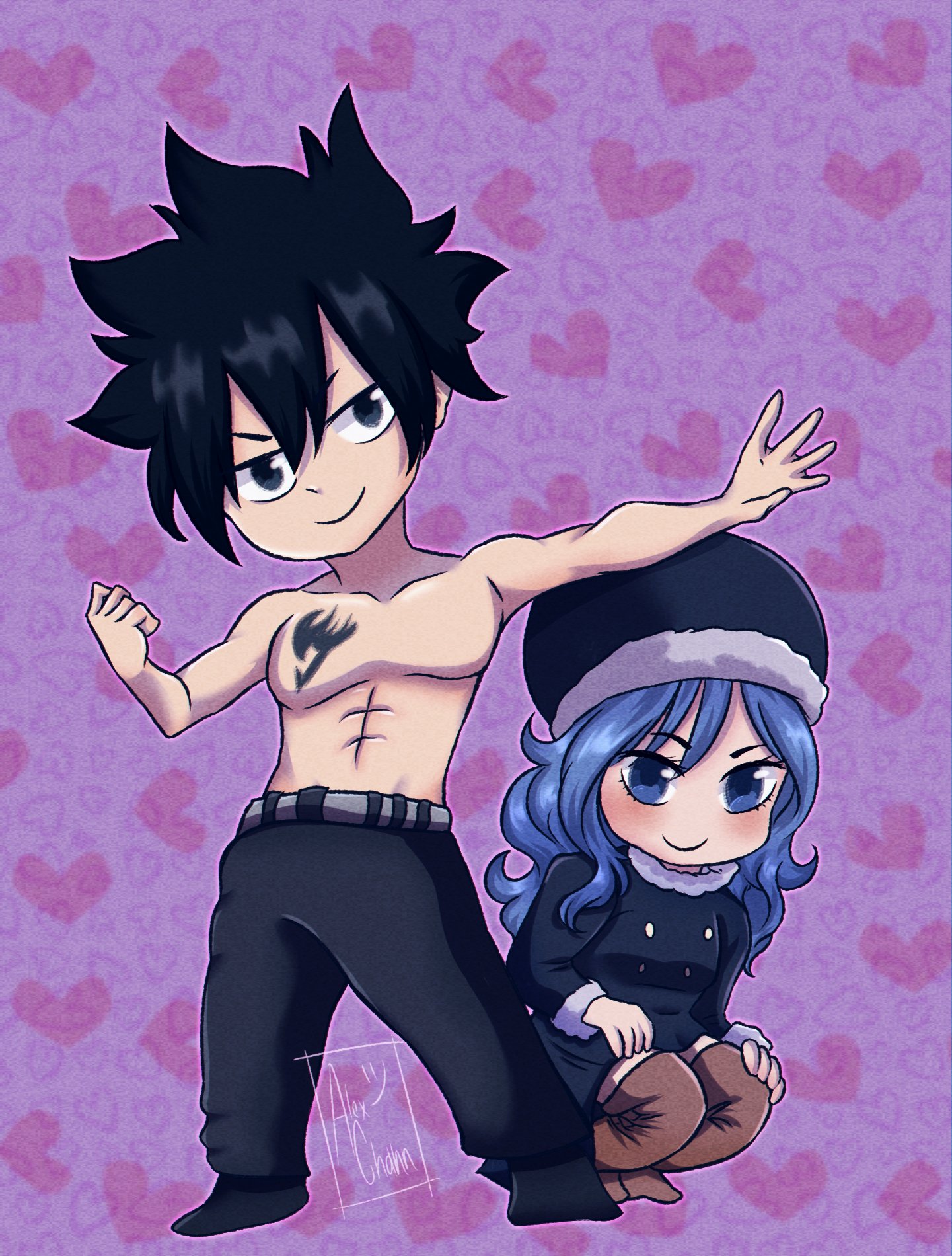Fairy Tail Chibi Juvia And Grey