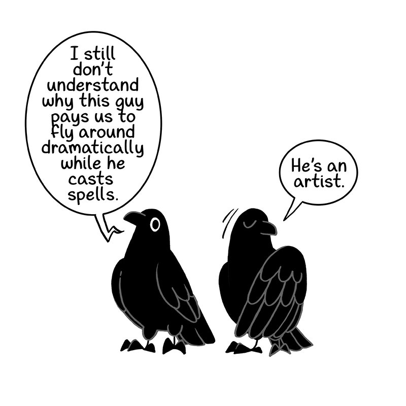 「Crows in medieval manuscripts I should re-draw. 」Isa // Lord of Crowsの漫画