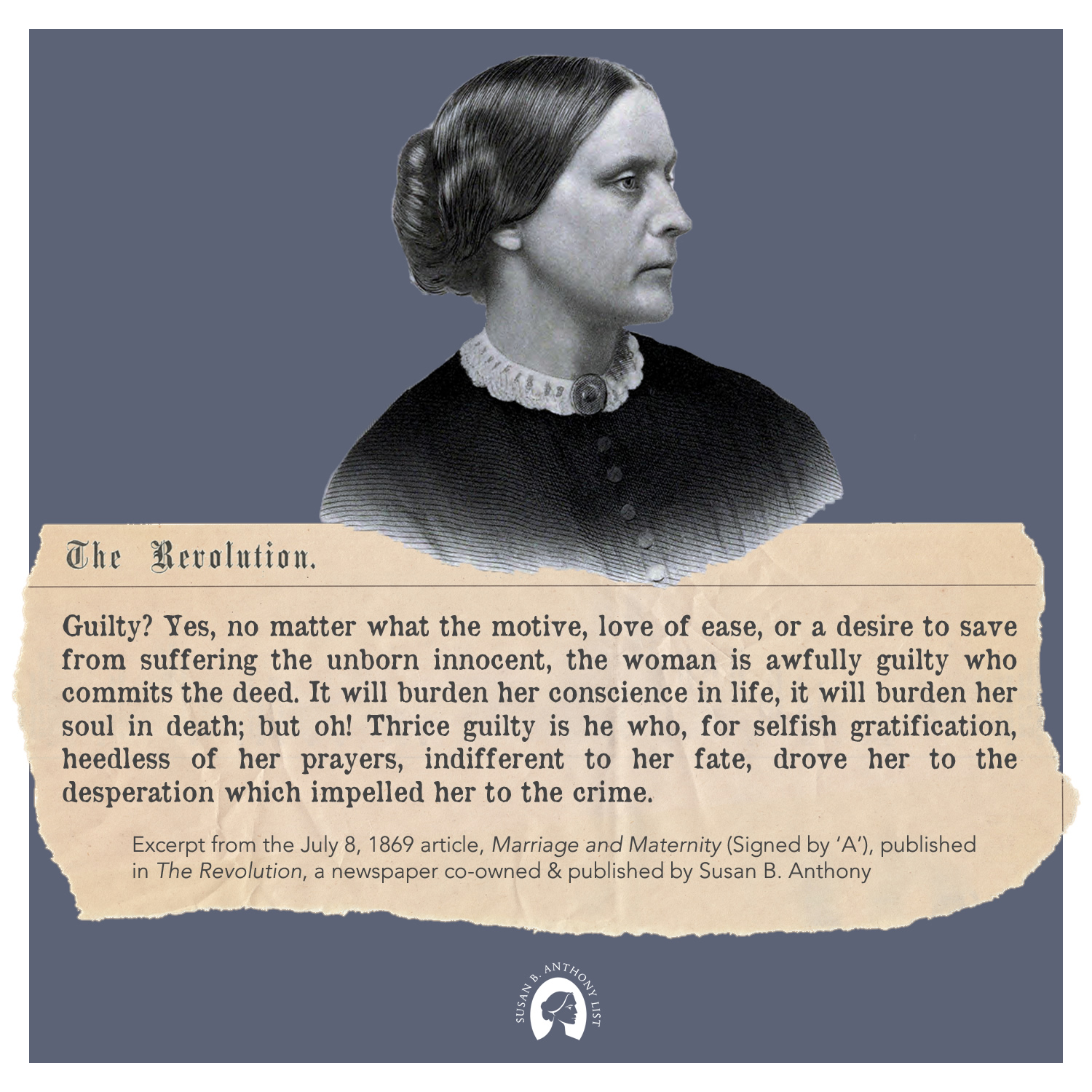 Susan B Anthony The Revolution Newspaper