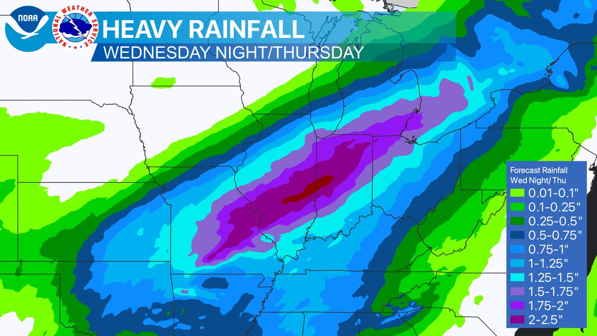 Moderate to Heavy Rain will be possible on Wednesday Night and Thursday ...