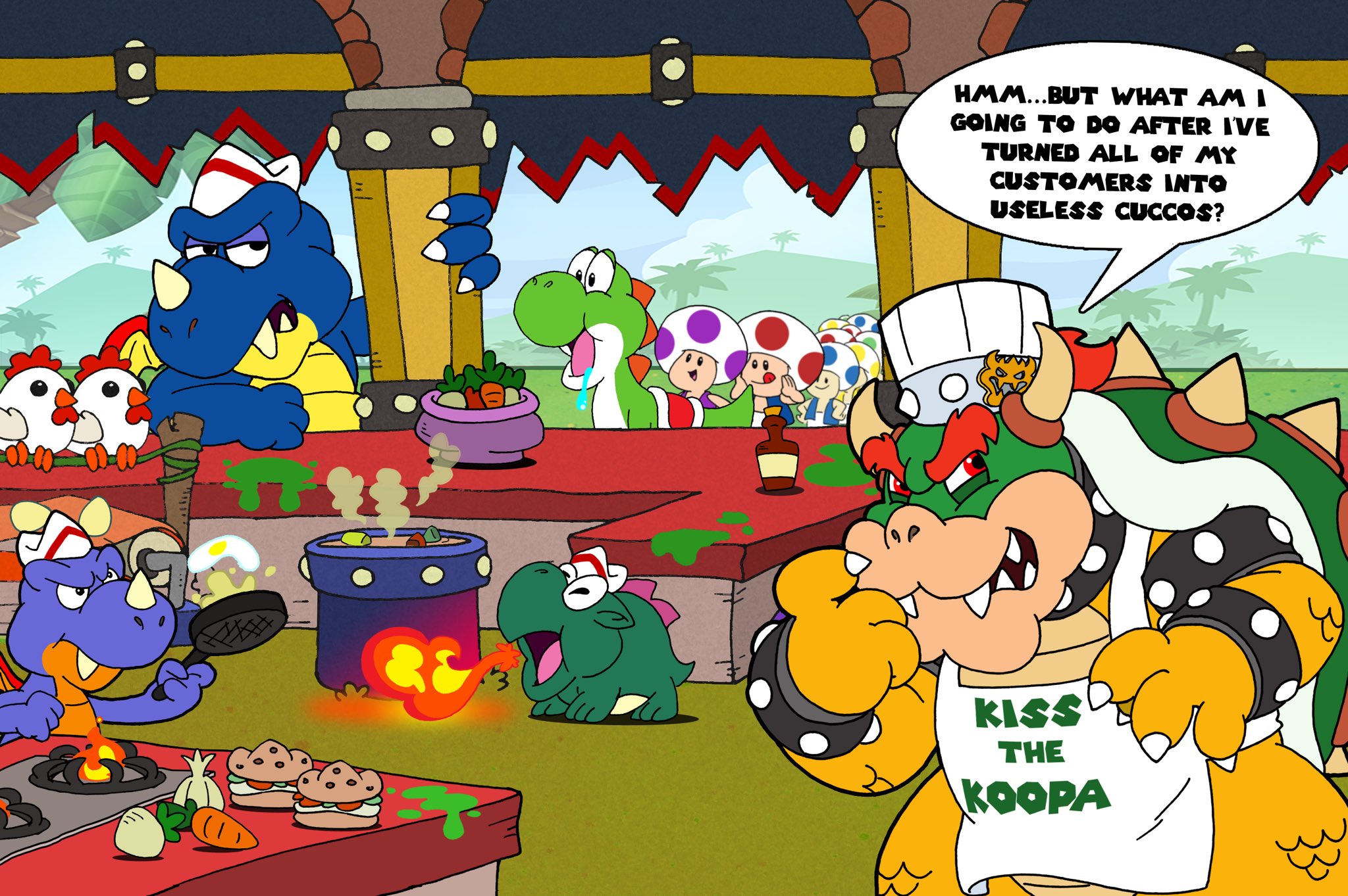 Bowser Eats Yoshi