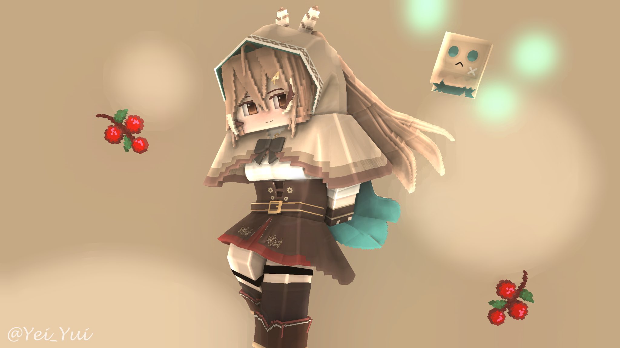 Yui Overlayed Into Minecraft Eijiro Kirishima | Paradoxical Separation