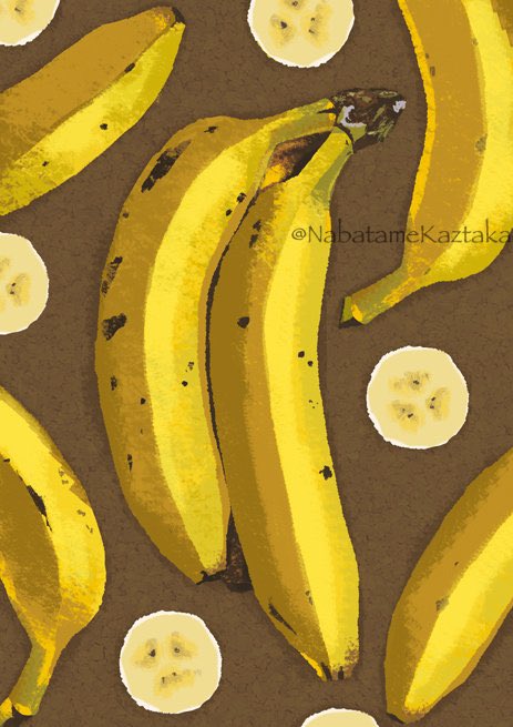 「昔描いたバナナ🍌🍌🍌です。 」|生田目 和剛 (ナバタメ・カズタカ)のイラスト