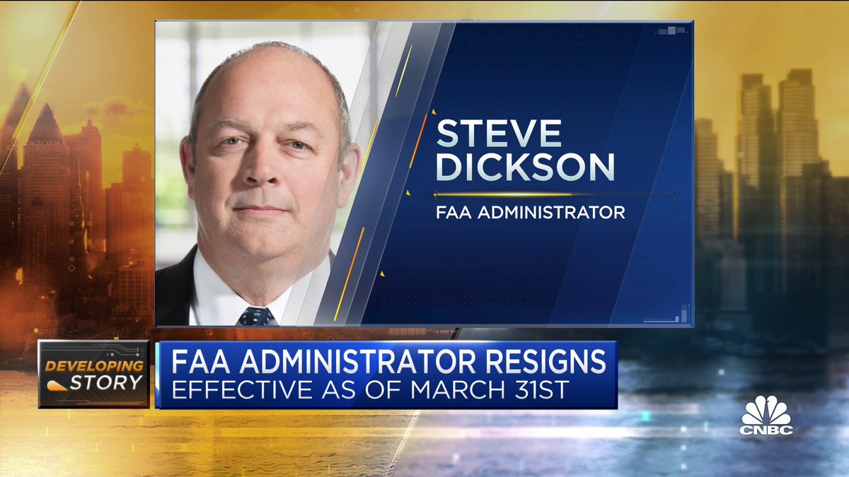 FAA chief Steve Dickson announces resignation midway through term