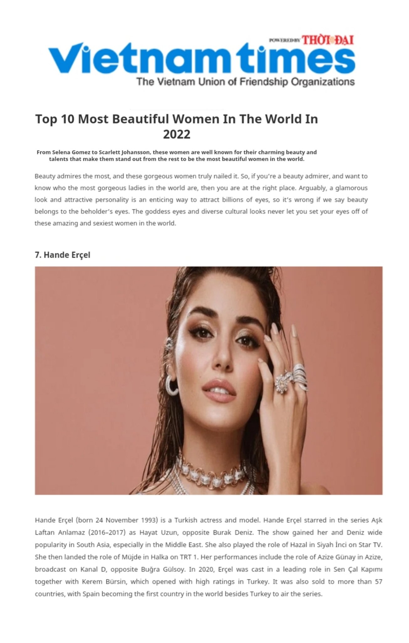 10 Most Beautiful Woman In The World 2022