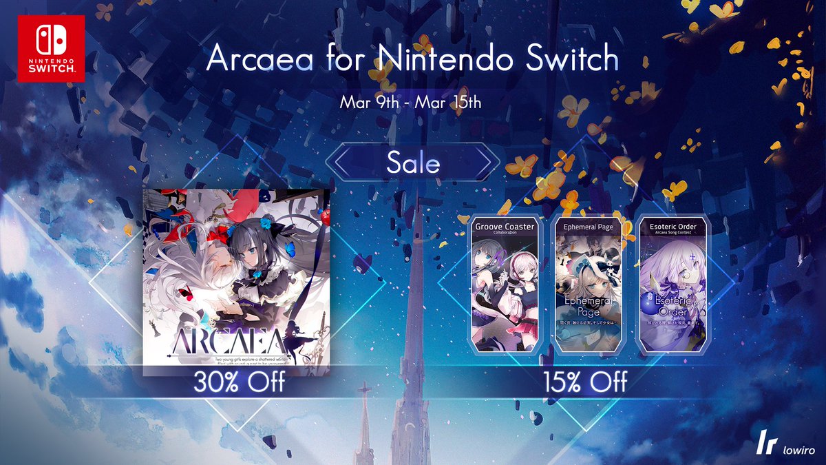 Arcaea on Twitter: "Arcaea for Nintendo Switch will be on sale at 30% off to celebrate Arcaea's ...