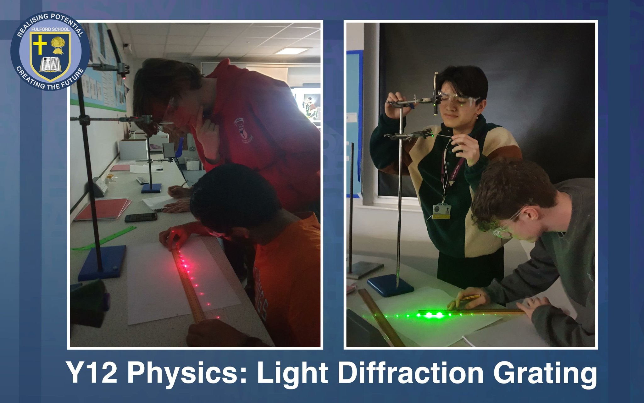 Fulf ️rd School on Twitter: "Y12 Have been finding the wavelength of ...