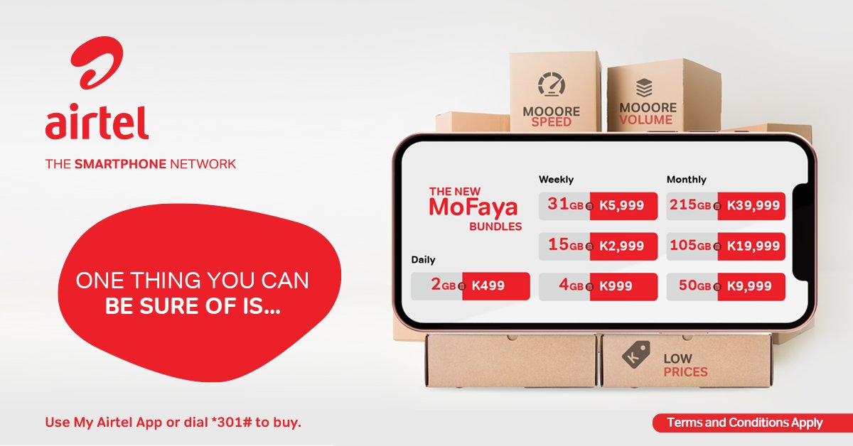 Airtel Malawi Plc on Twitter: "Introducing our NEW #PaNetMoFaya Data bundles with Mo Volume, Mo ...