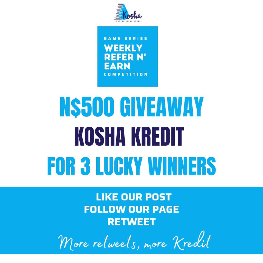 Kosha Services on Twitter: "3 Giveaways up for Grabs! The More Retweets you Get, the Closer you ...