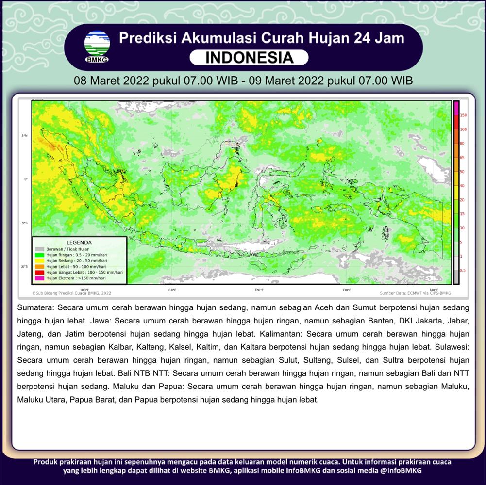 BMKG on Twitter: "Halo Sobat BMKG Mari cek potensi curah hujan di wilayah Indonesia tanggal 03 ...