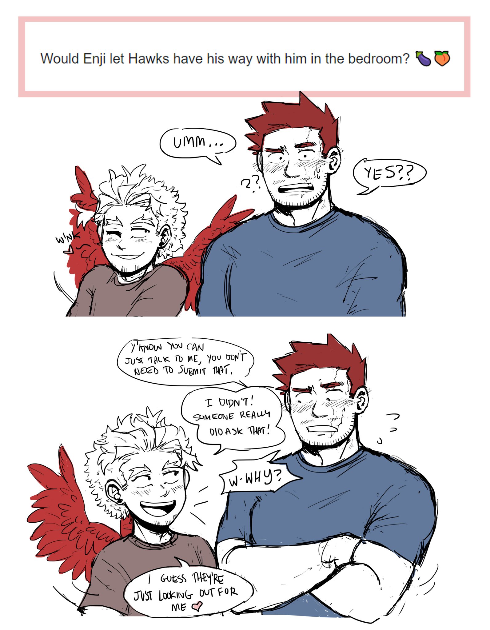 Ask Endeavor and Hawks! on Twitter: "thank you kind stranger for asking the important questions ...