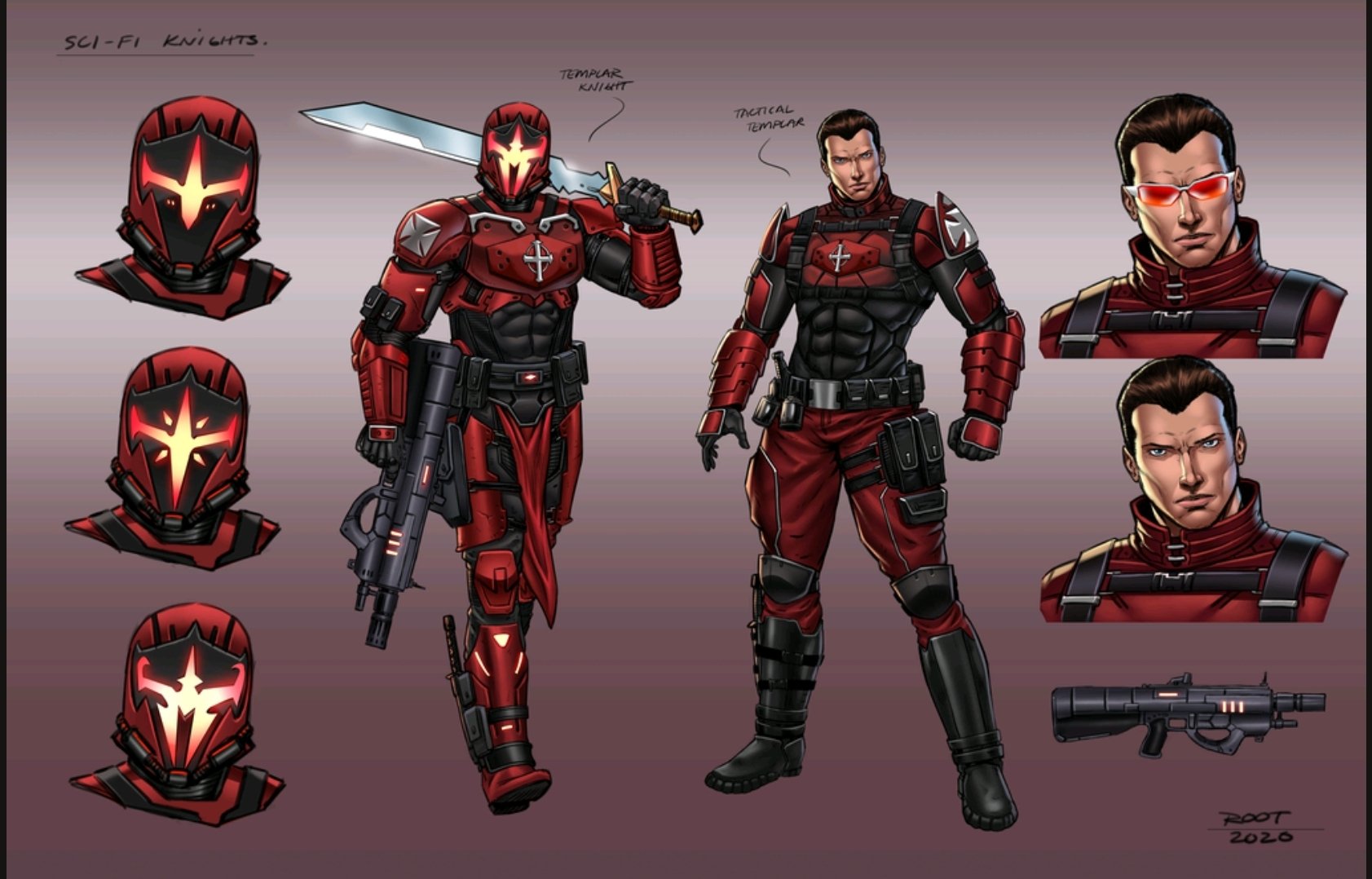 Futuristic Knight Concept Art