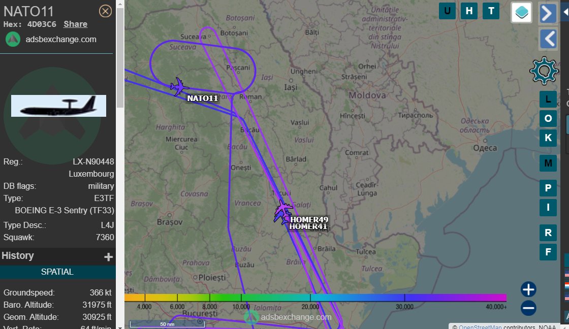 Evergreen Intel on Twitter: "Exceedingly rare for strategic recon assets to be flying together ...