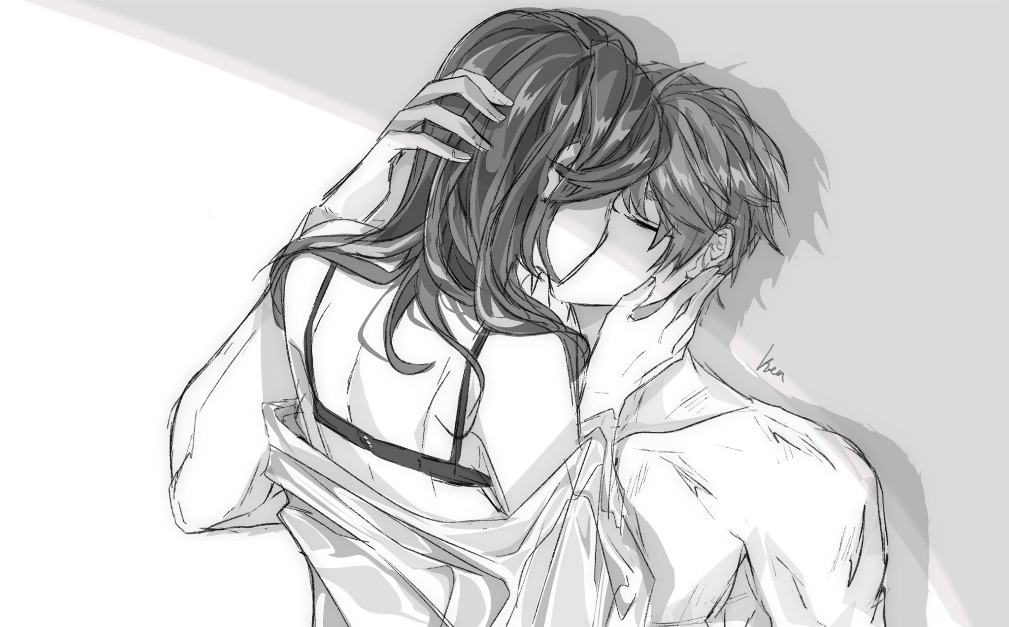 Anime Couple In Bed