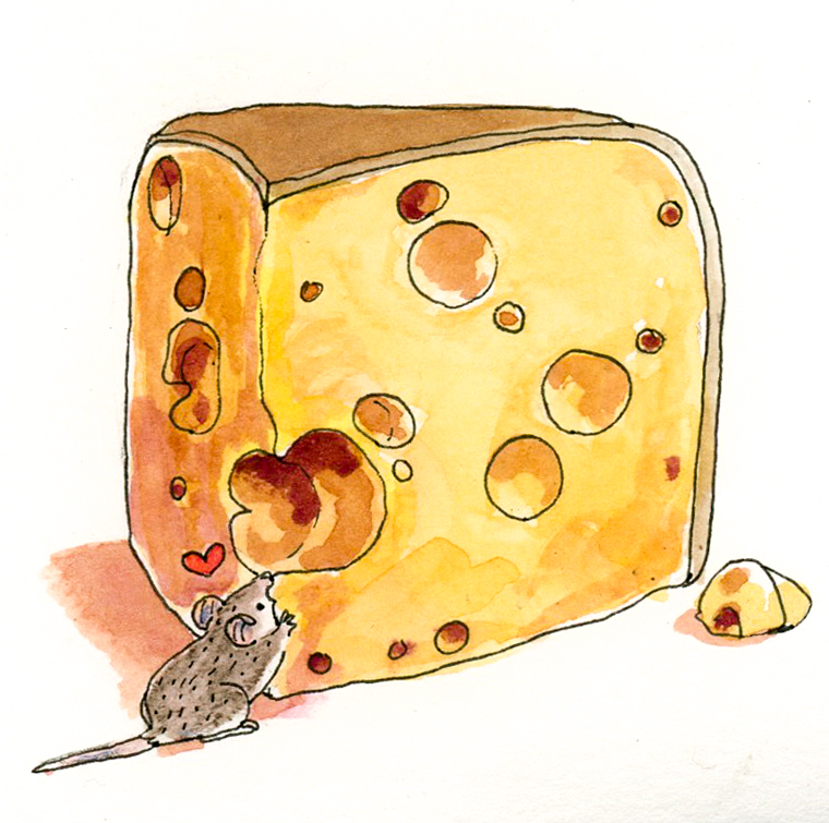 「tiny mouse big cheese...... this says a 」|Gwen!!のイラスト