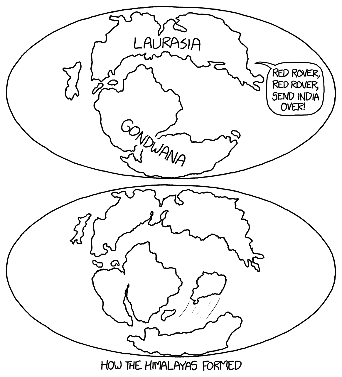 Pangaea Map Black And White