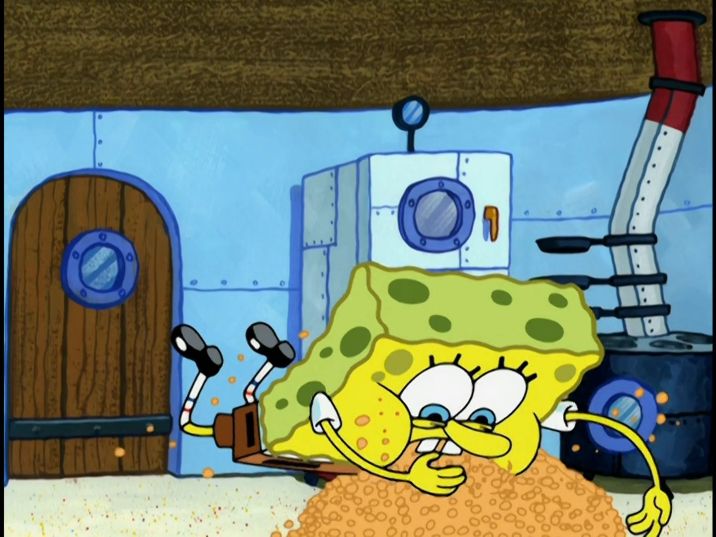 Spongebob Getting Dressed
