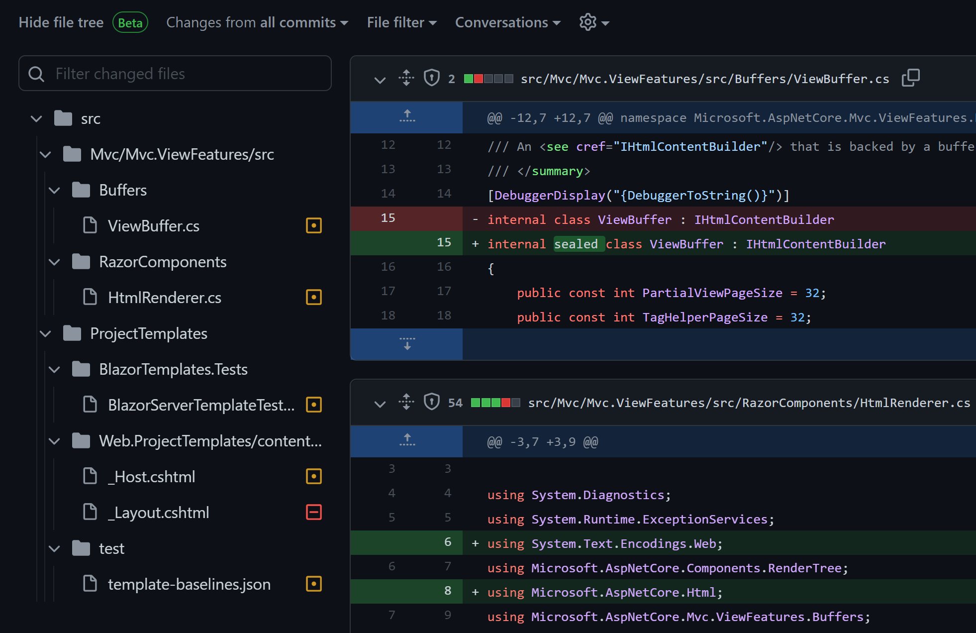 Steve Sanderson on Twitter: "Oh @github, this new file tree on the left of the Pull Request view ...