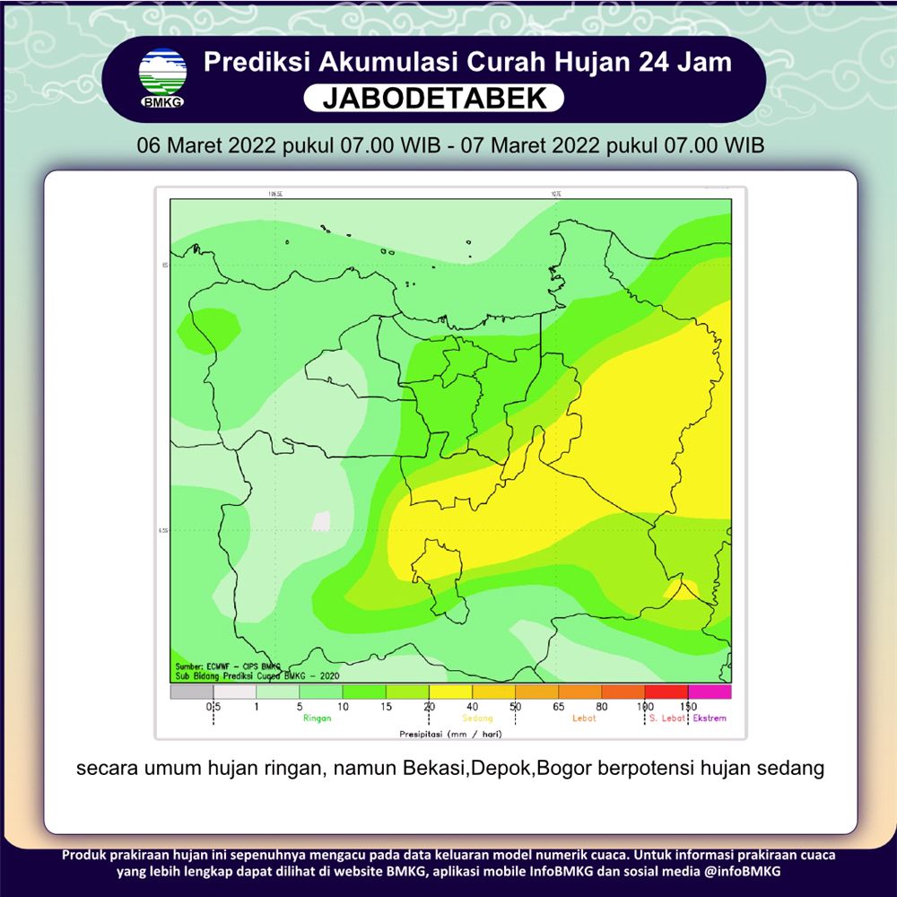 BMKG on Twitter: "Halo Sobat BMKG Mari cek potensi curah hujan di wilayah Jabodetabek tanggal 04 ...