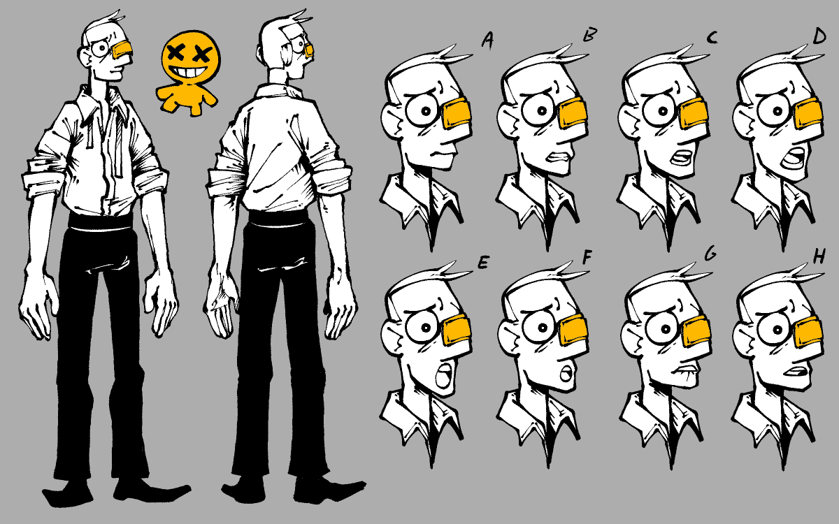 「Stockpile of school character designs for projects 」Froggerの漫画