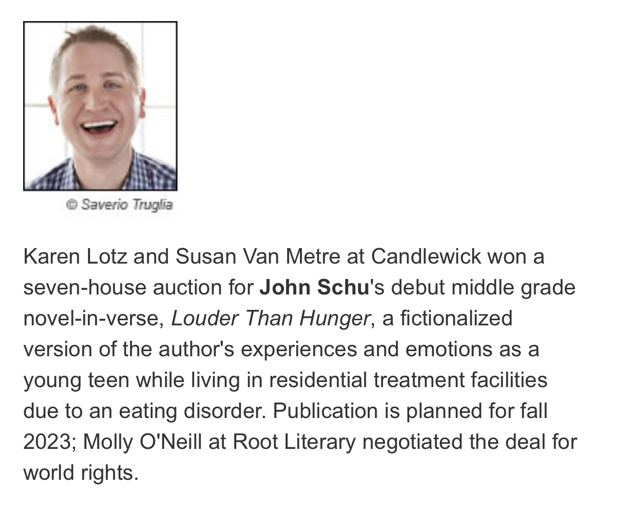John Schu on Twitter: "Louder Than Hunger is the book of my heart ...