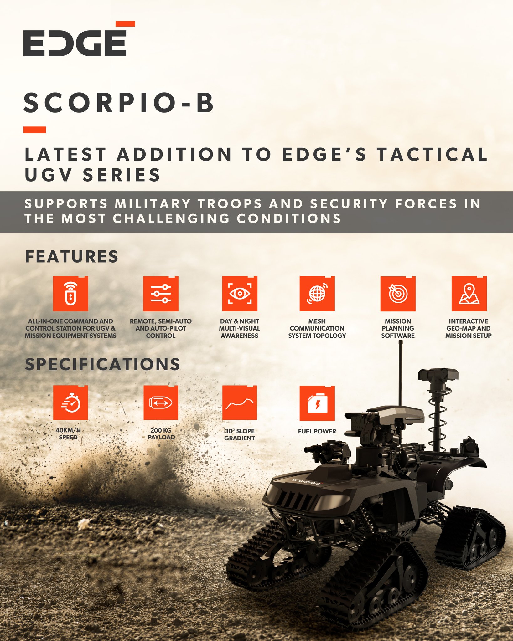 EDGE on Twitter: "#LeadingEDGE introduces new AI-assisted unmanned ground vehicle at #UMEX 2022 ...