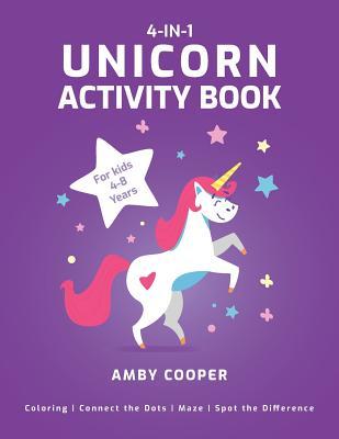 [DOWNLOAD [PDF]> 4-in-1 Unicorn Activity Book for Kids 4-8 Years: Fun ...