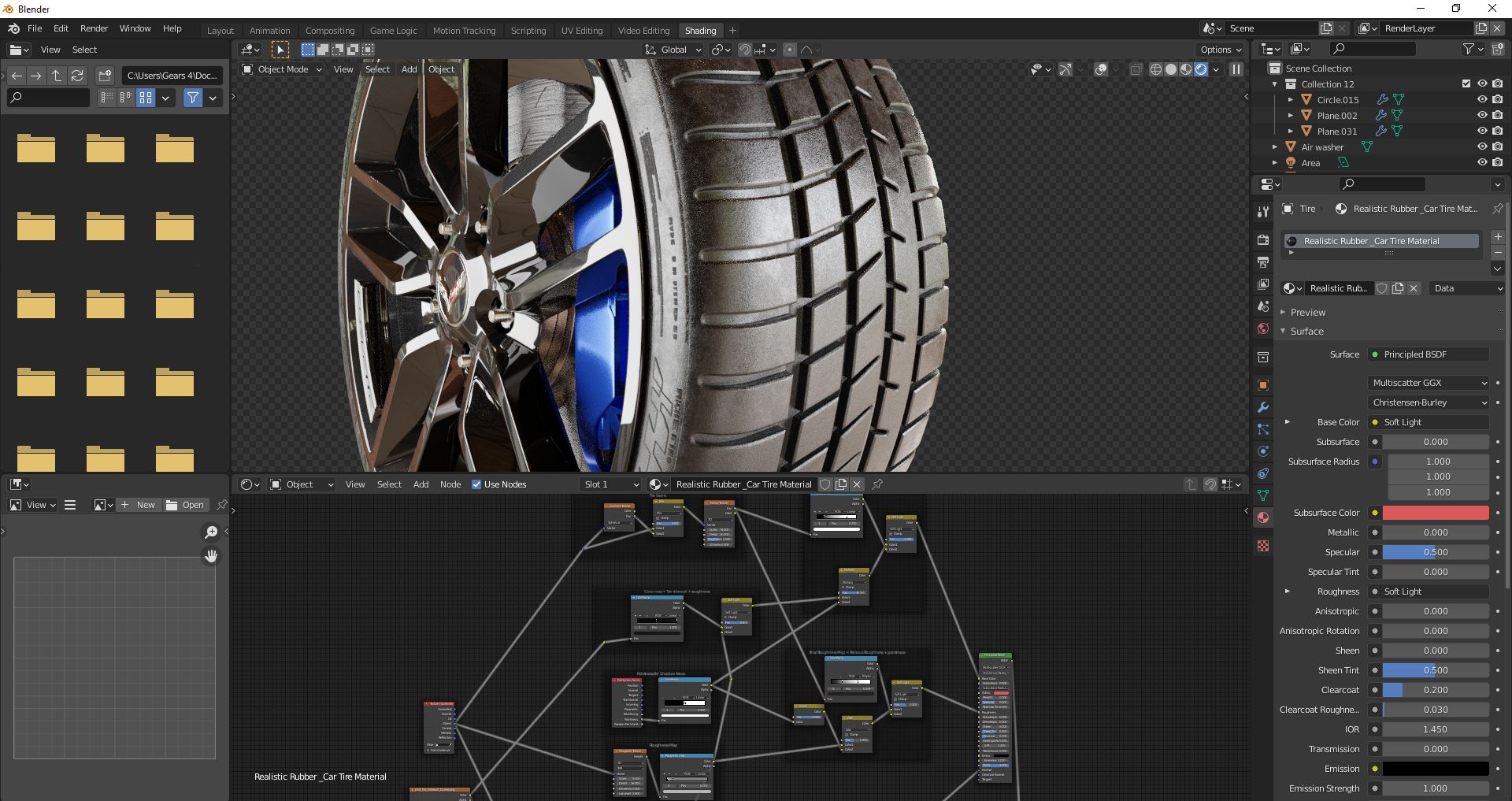 Blender Market on Twitter: "Ultra Realistic Car Tire Shader + Manual video and PDF Tutorial ...