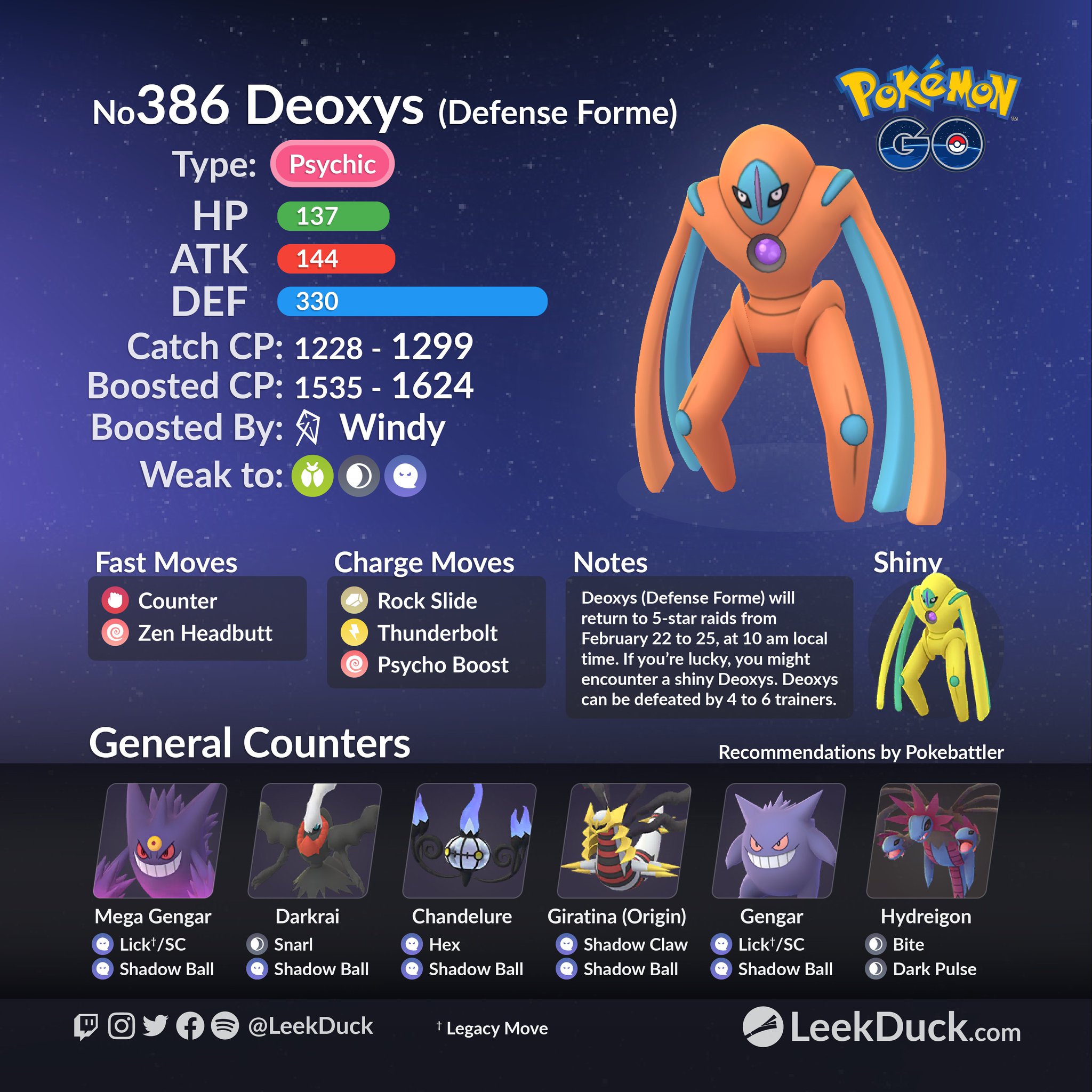 Leek Duck On Twitter Defense Forme Deoxys Returns To 5 Star Raid