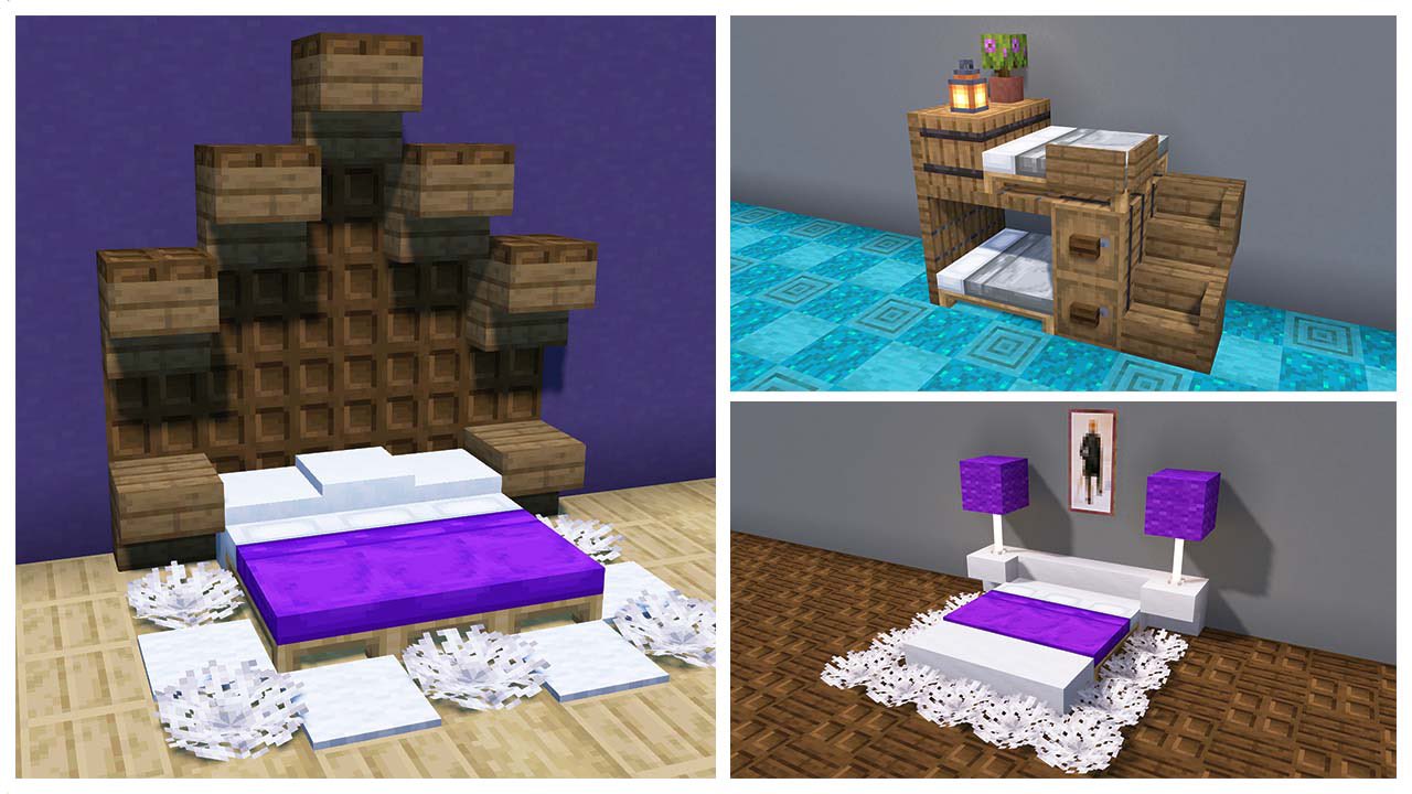 Cool Bed Designs Minecraft