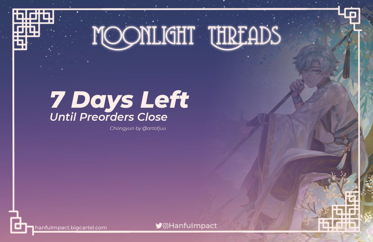 Moonlight Threads @ POs OPEN! on Twitter: "🌙PREORDERS CLOSE IN 1 WEEK🌙 Only 1 week left to ...