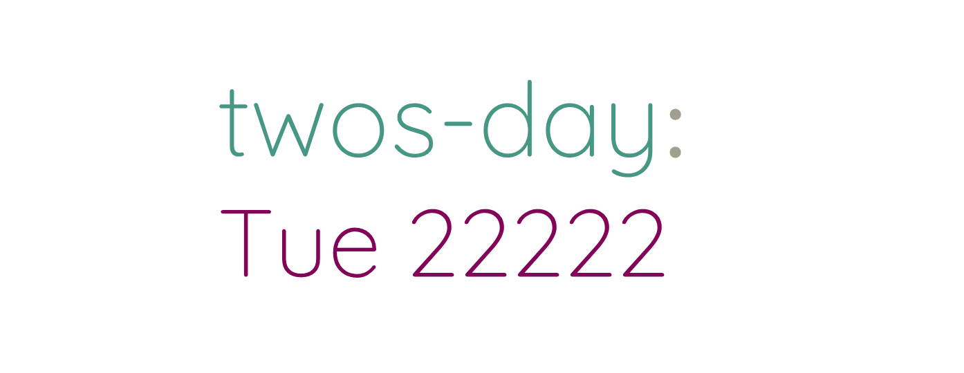 Nerdlegame on Twitter: "Tuesday this week is definitely "twos-day ...