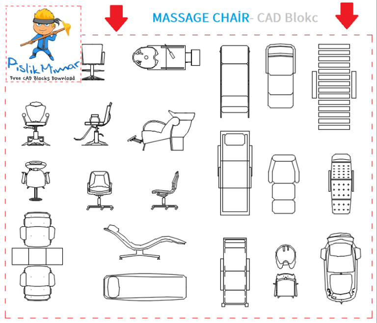 Hair Salon Cad Block