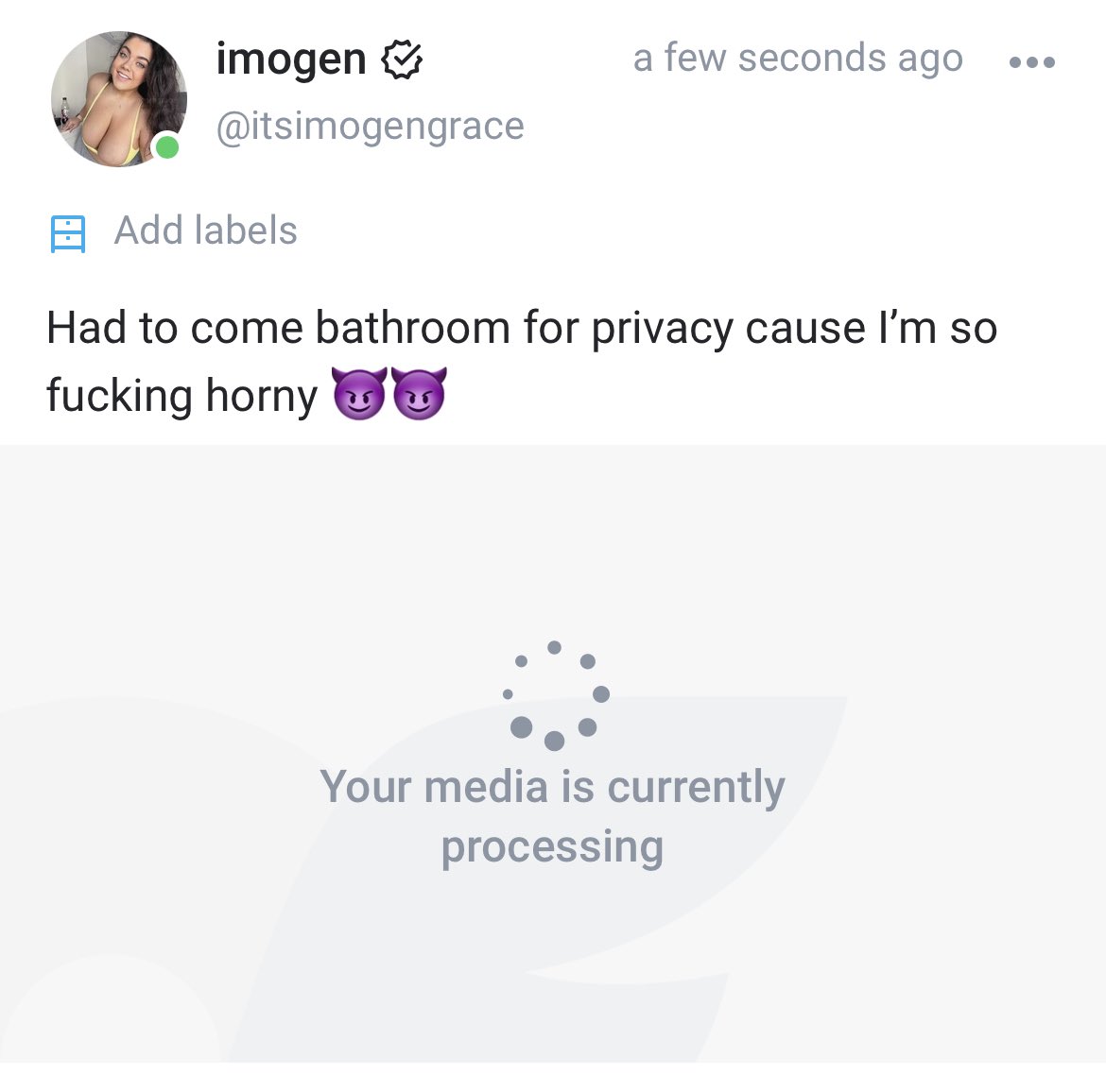 TW Pornstars - Imogen Grace. Twitter. Check the comments to see 😏. 11:30 AM - 22 Feb 2022