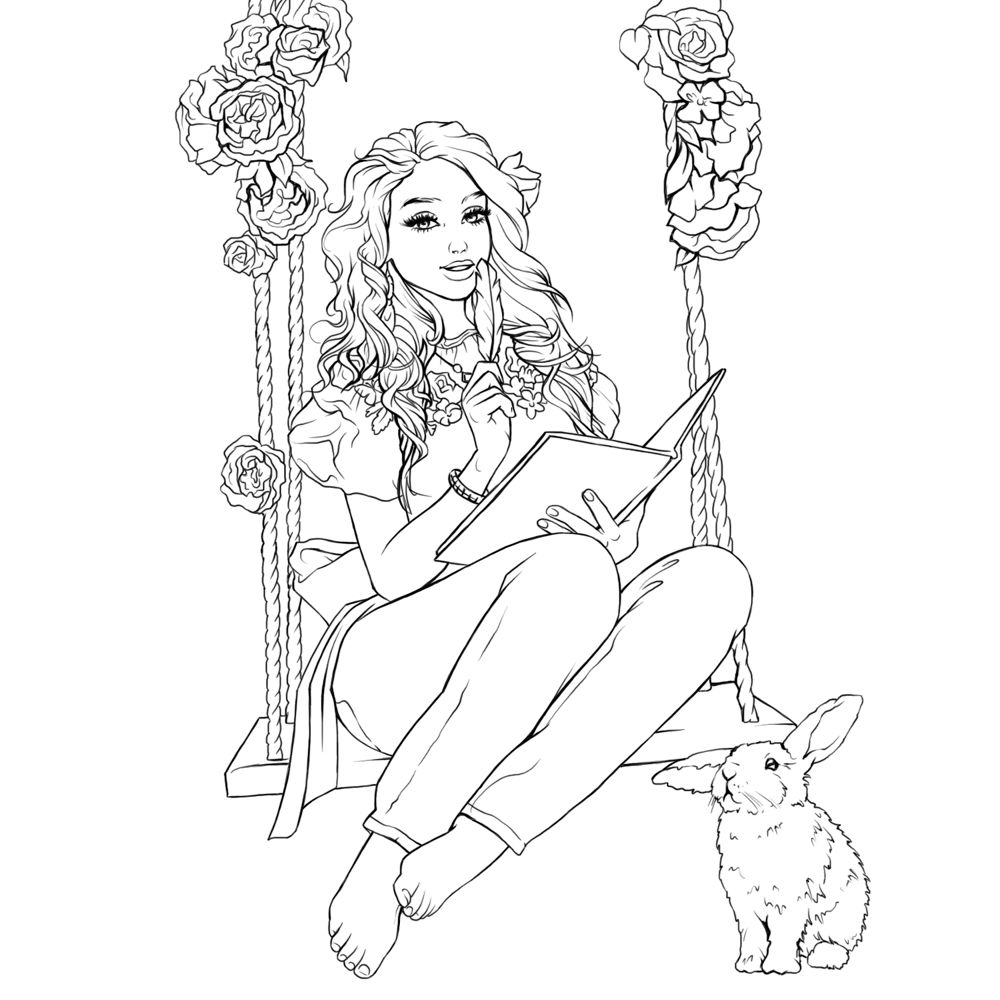 Realistic People Coloring Pages