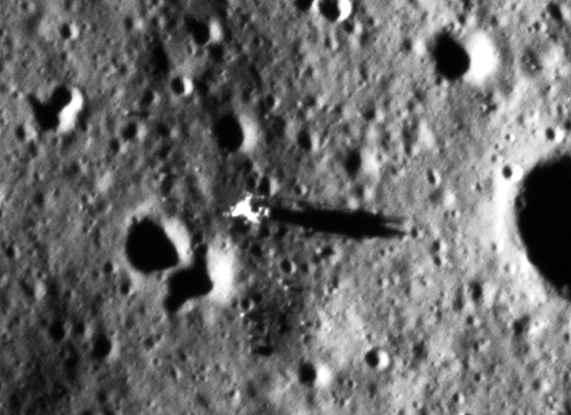 Moon Landing Site Through Telescope