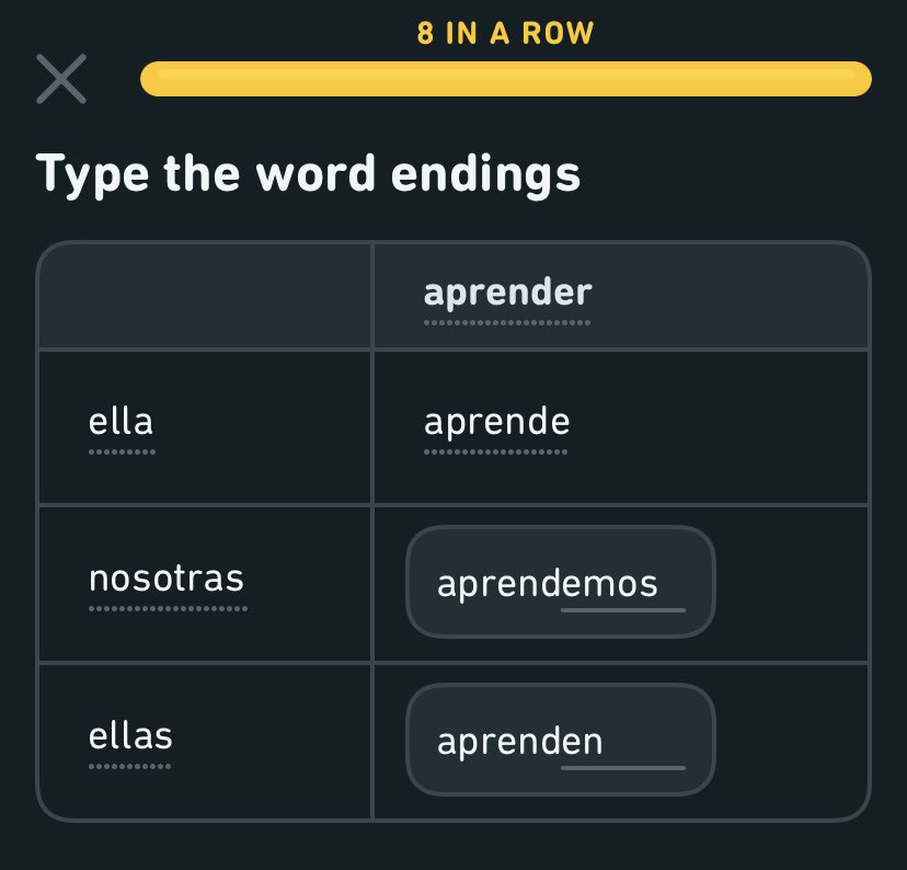 Aprender Conjugation