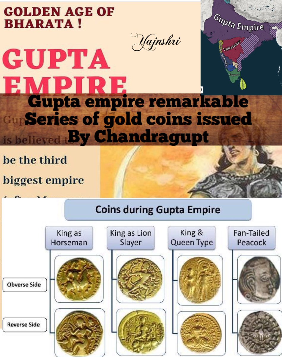 GUPTA EMPIRE REMARKABLE SERIES OF GOLD COINS ISSUED BY CHANDRAGUPT ...