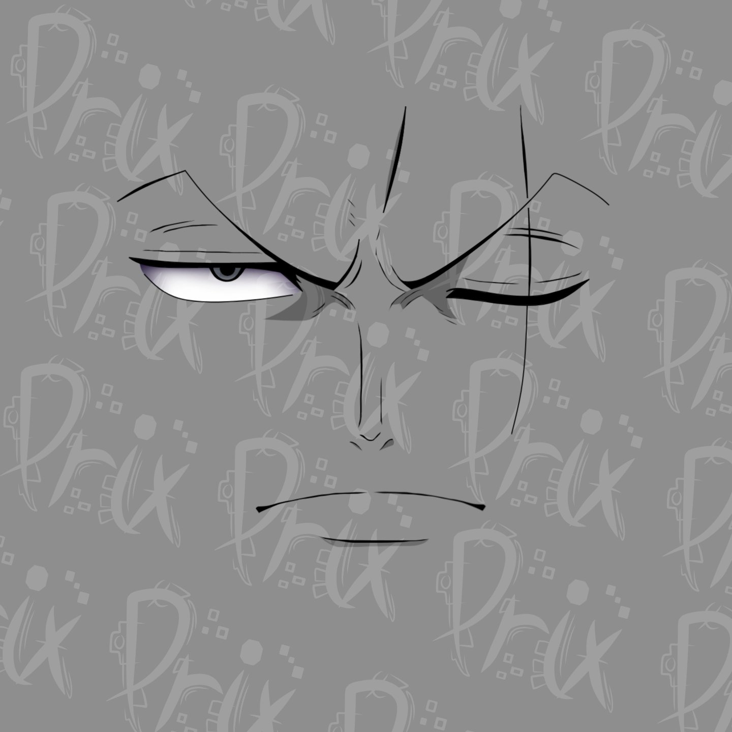 Zoro Face Drawing