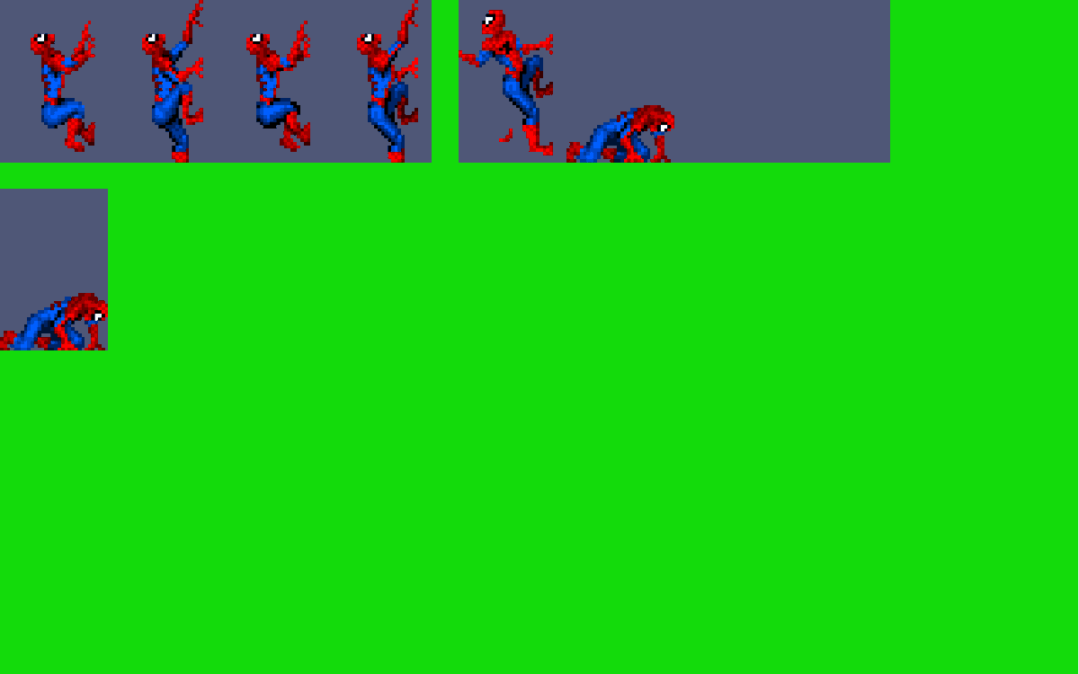 Here are the Spider-Man sprites used in SNES 'Spider-Man and the X-Men ...