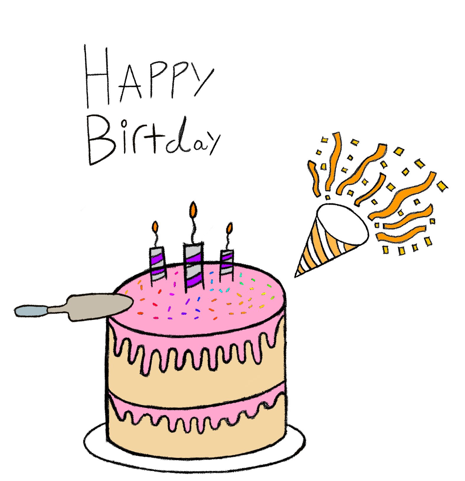 Birthday Cake Drawing Tumblr