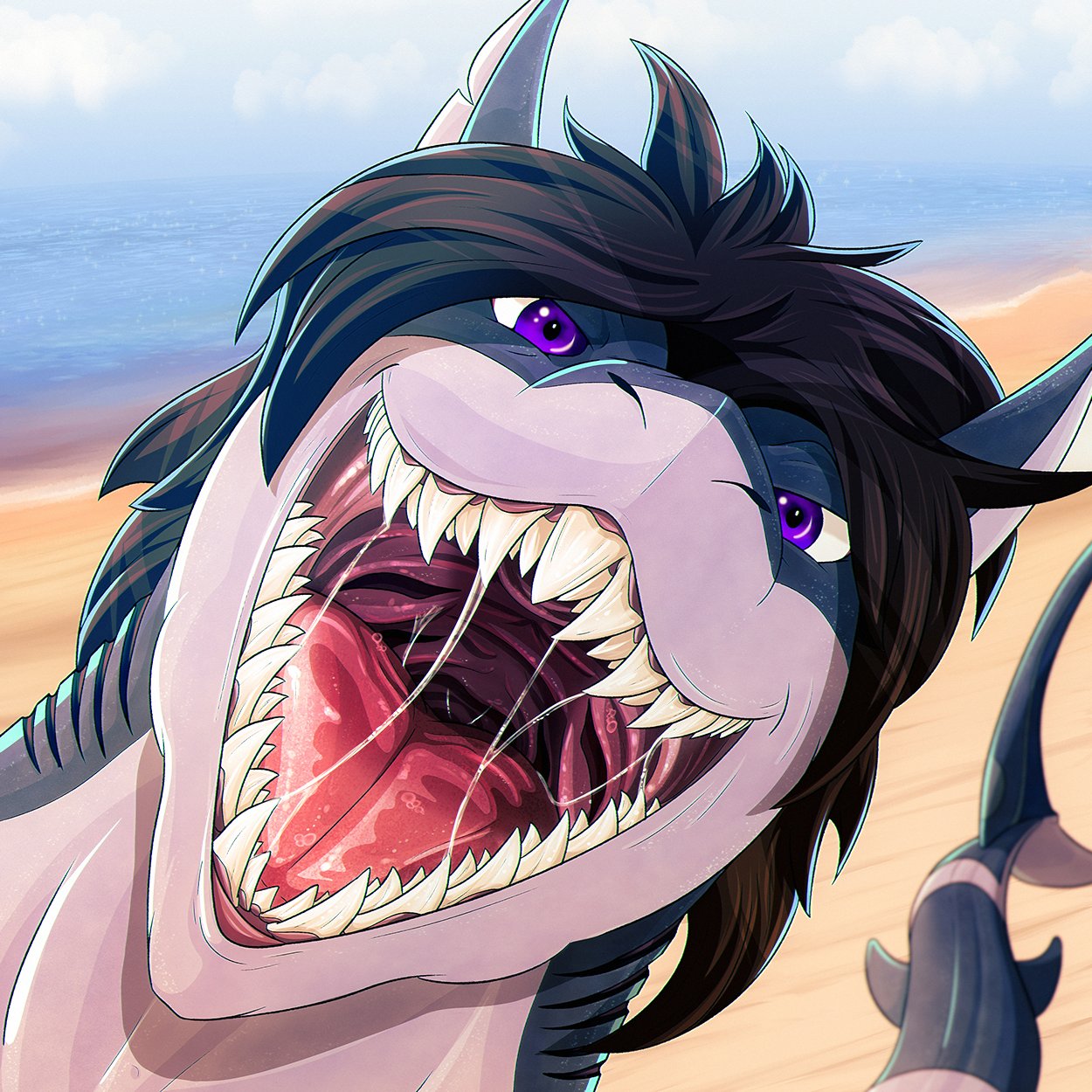 Maw Shark Art Under 206. & 207. The Mackerel Porbeagle (Lamna