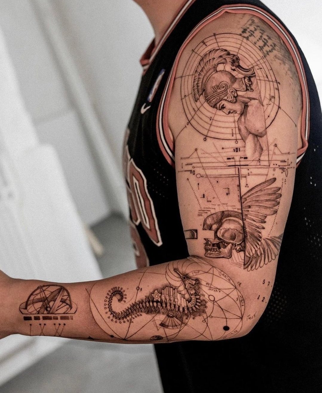 Antique Map Tattoo