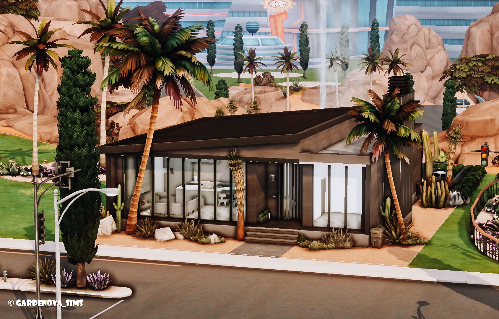Modern Desert House Sims Desert Mansion