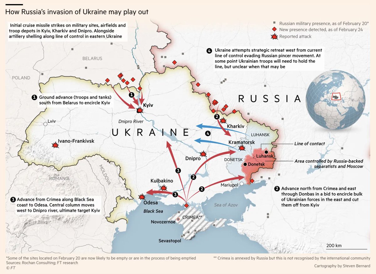 New map from sdbernard and HenryJFoy looks at how Russia’s invasion may ...