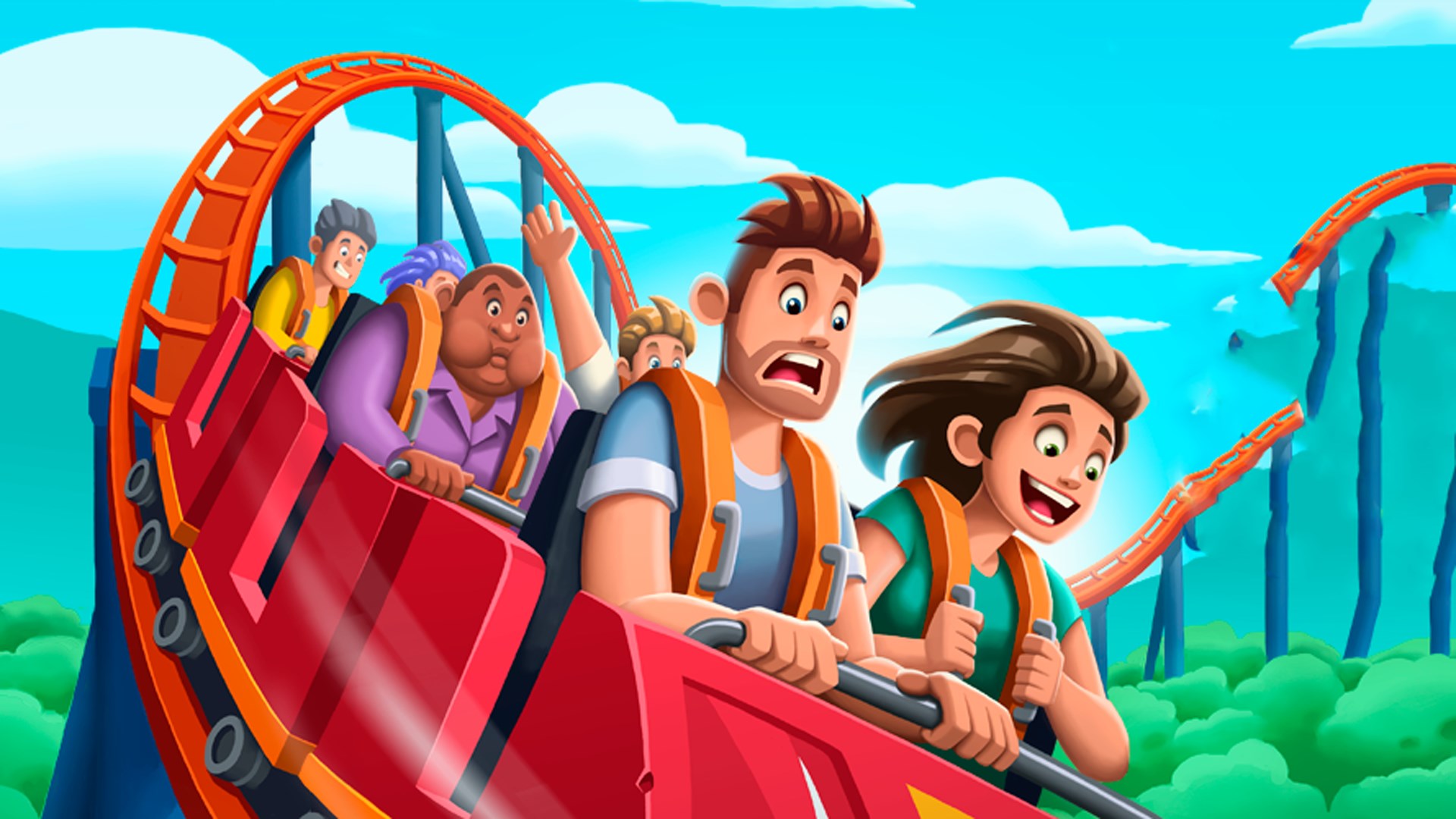 Scary Roller Coaster Cartoon
