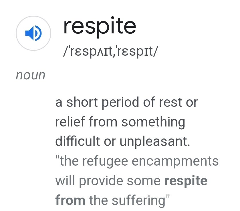 Respite Definition