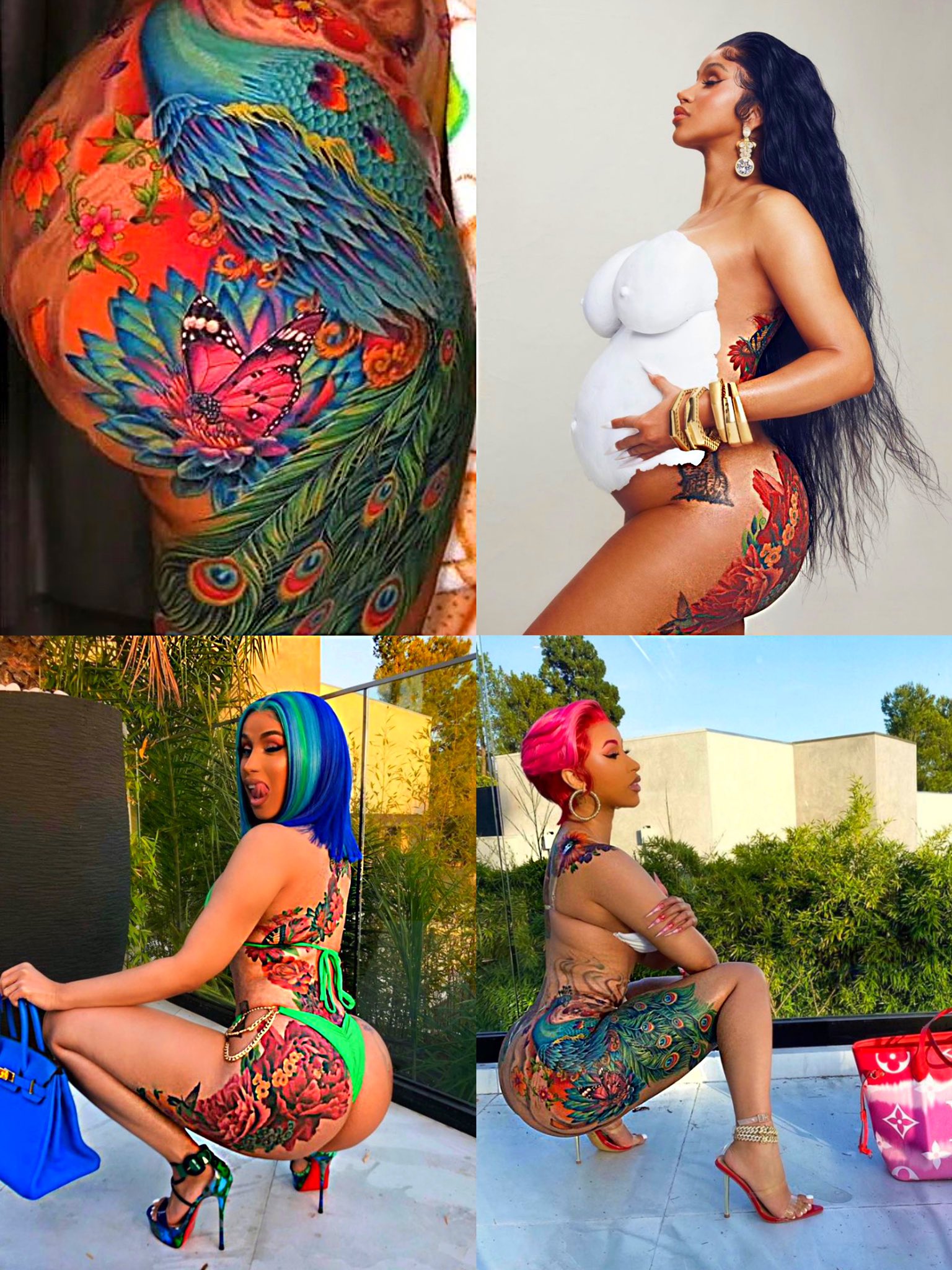 𝗛𝗼𝘂𝗿𝗹𝘆 𝗖𝗮𝗿𝗱𝗶 𝗕💋 On Twitter Cardi B Tattoo Is God Tier 🦋